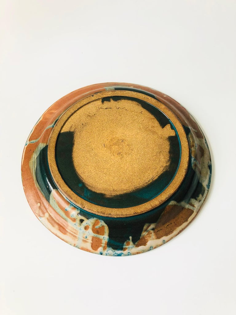 Large Vintage Studio Pottery Plate at 1stDibs