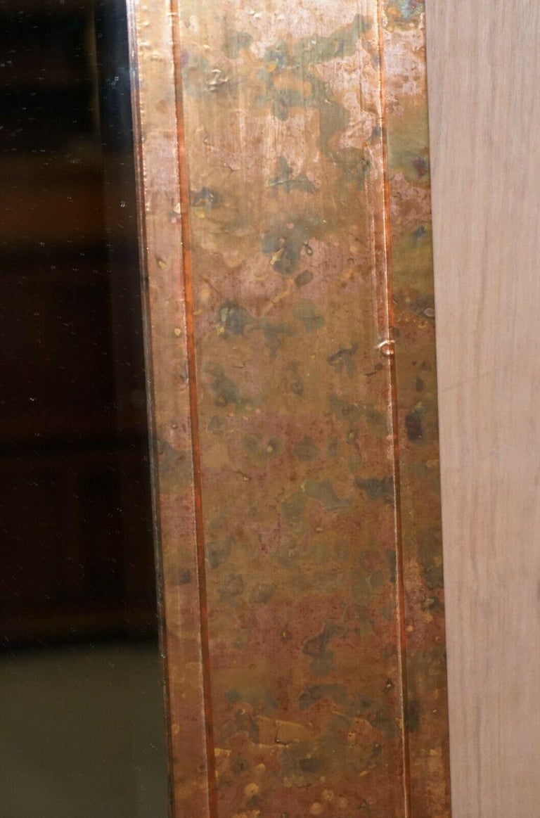 Large Vintage Style Distressed Copper Frame Mirror Bevelled Edge at ...