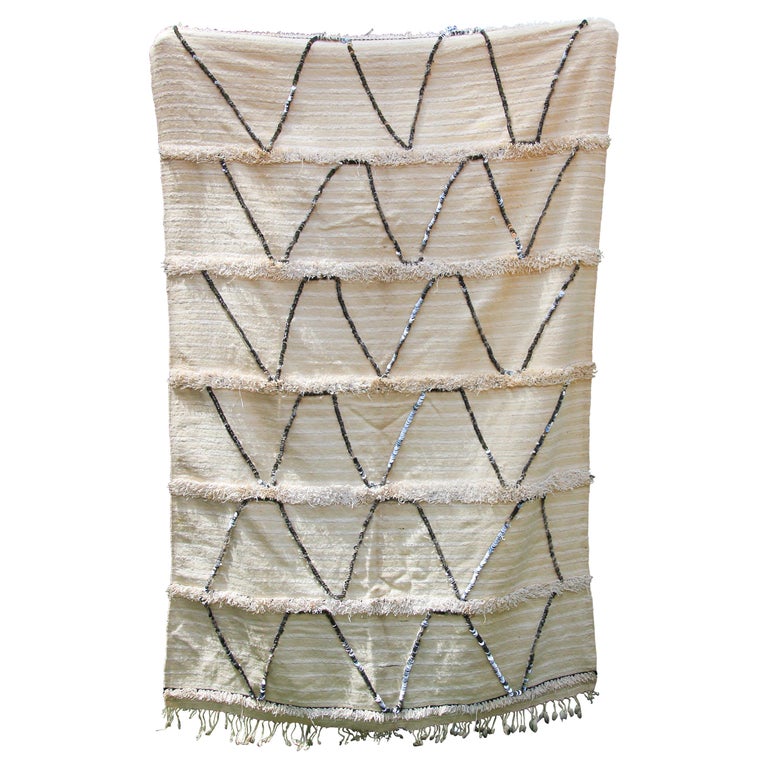 Vintage Tribal Moroccan Textile Handcrafted Wedding Blanket Throw with ...