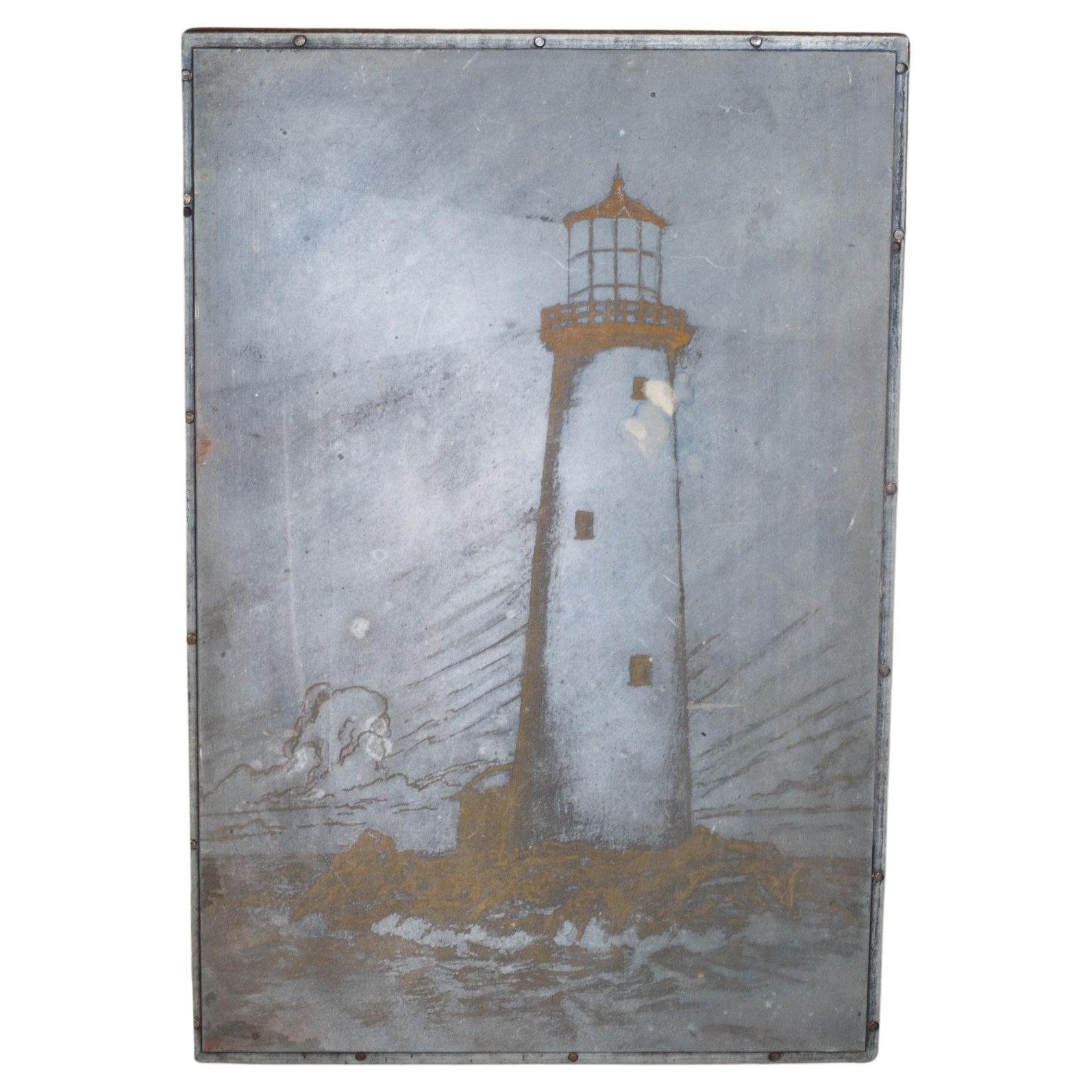 Vintage Harry Anthony DeYoung Live Oaks Block Print For Sale at 1stDibs