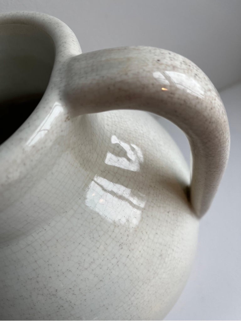 Large Vintage White Ceramic Jug For Sale at 1stDibs