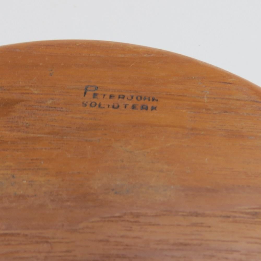 Large Vintage Wooden Teak Bowl by Peter John, 1970s For Sale at 1stDibs