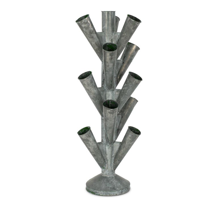 Large Vintage Zinc Fleuris Stand For Sale at 1stDibs