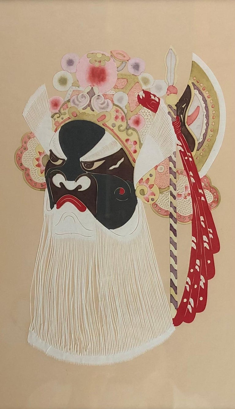 Large Wall Hanging Mixed Media of 5 Ceremonial Deity Masks For Sale at ...