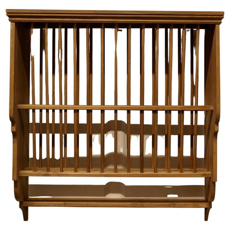 Large Wall Hanging Pine Plate Rack This Useful Piece Hangs on the Wall ...