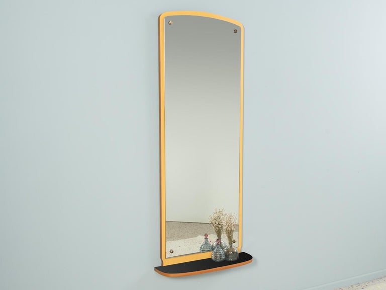 Large Wall Mirror with Ledge, 1950s For Sale at 1stDibs