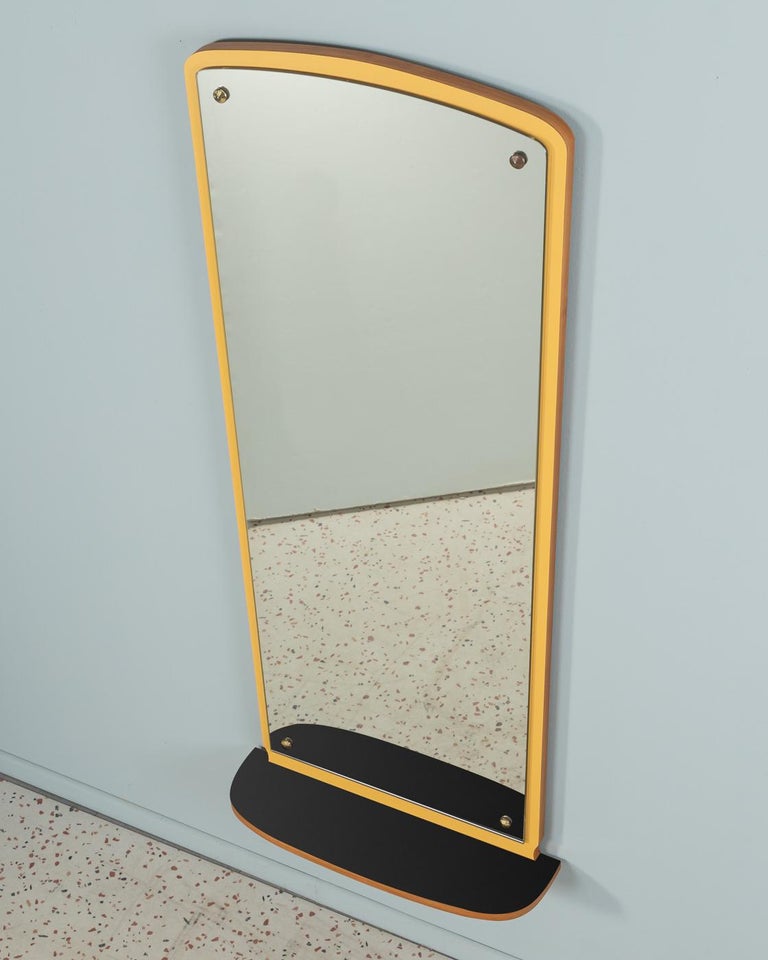 Large Wall Mirror with Ledge, 1950s For Sale at 1stDibs
