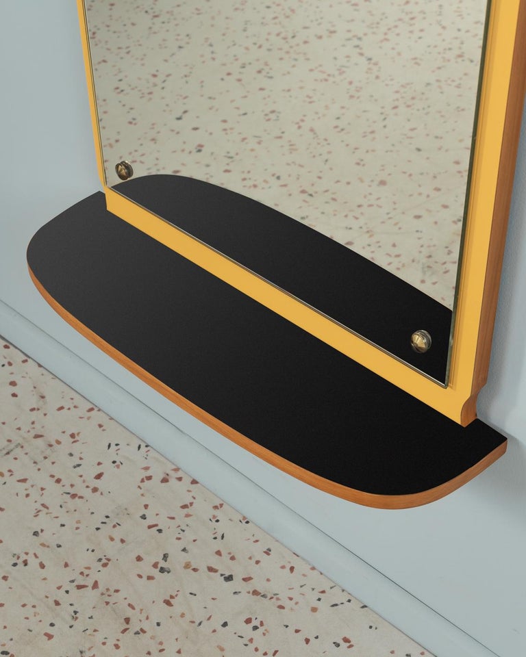 Large Wall Mirror with Ledge, 1950s For Sale at 1stDibs