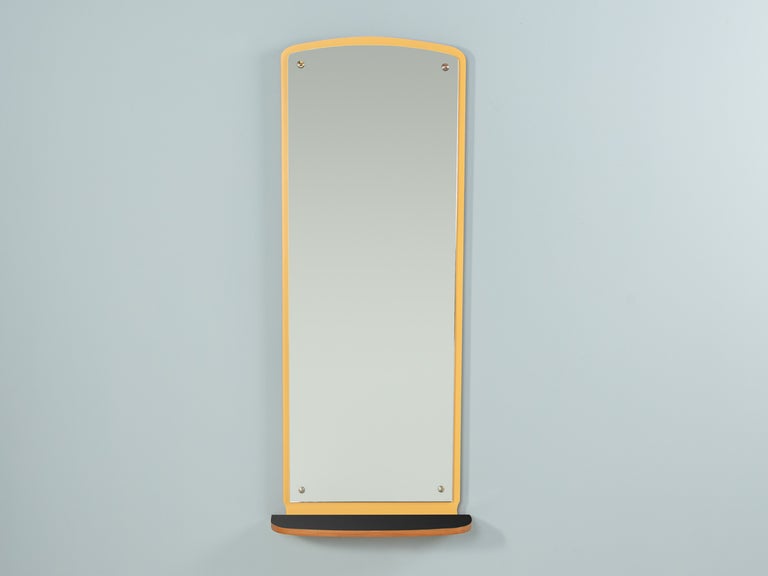 Large Wall Mirror with Ledge, 1950s For Sale at 1stDibs