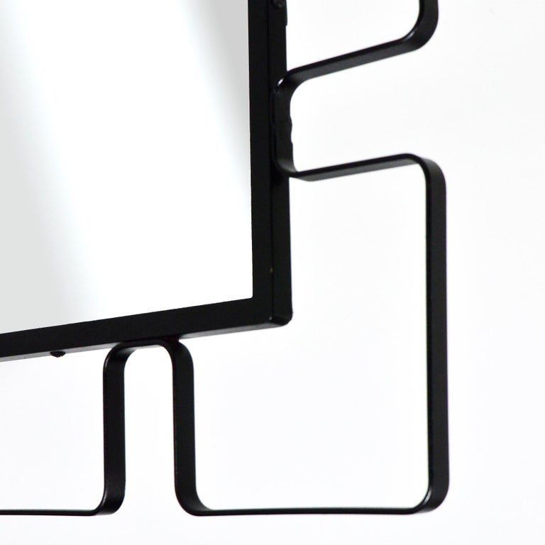 Large Wall Mirror with Wrought Iron Frame at 1stDibs | iron frame mirror