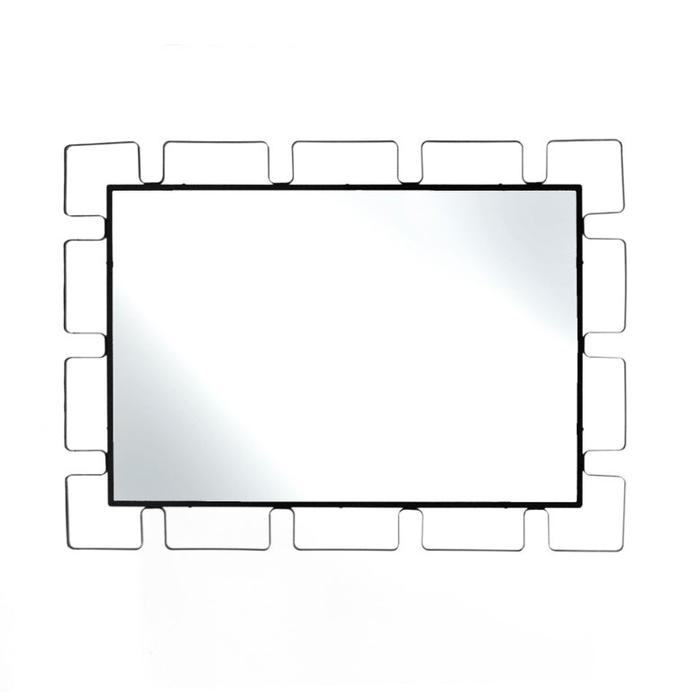 Large Wall Mirror with Wrought Iron Frame at 1stDibs | iron frame mirror