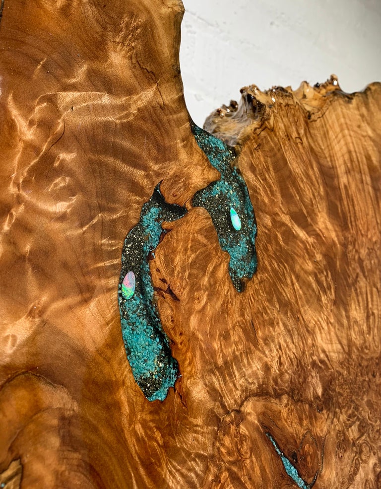 Sculpture in Wood with Crystal and Gemstone Inlay at 1stDibs | how to ...