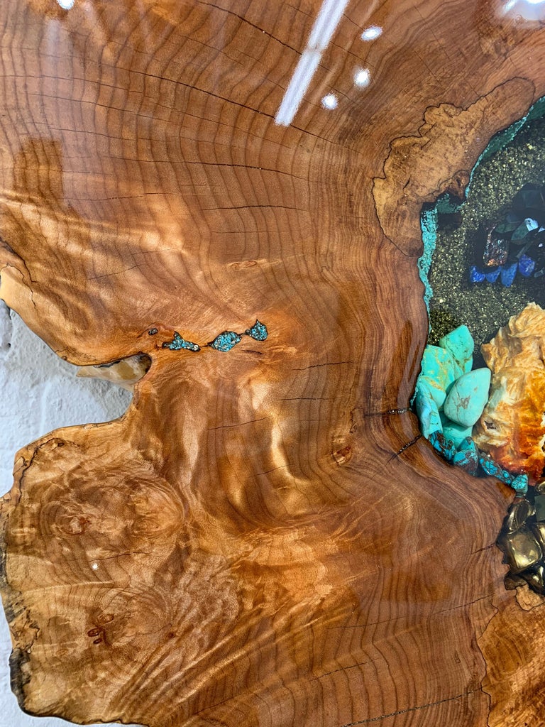 Sculpture in Wood with Crystal and Gemstone Inlay at 1stDibs | how to ...