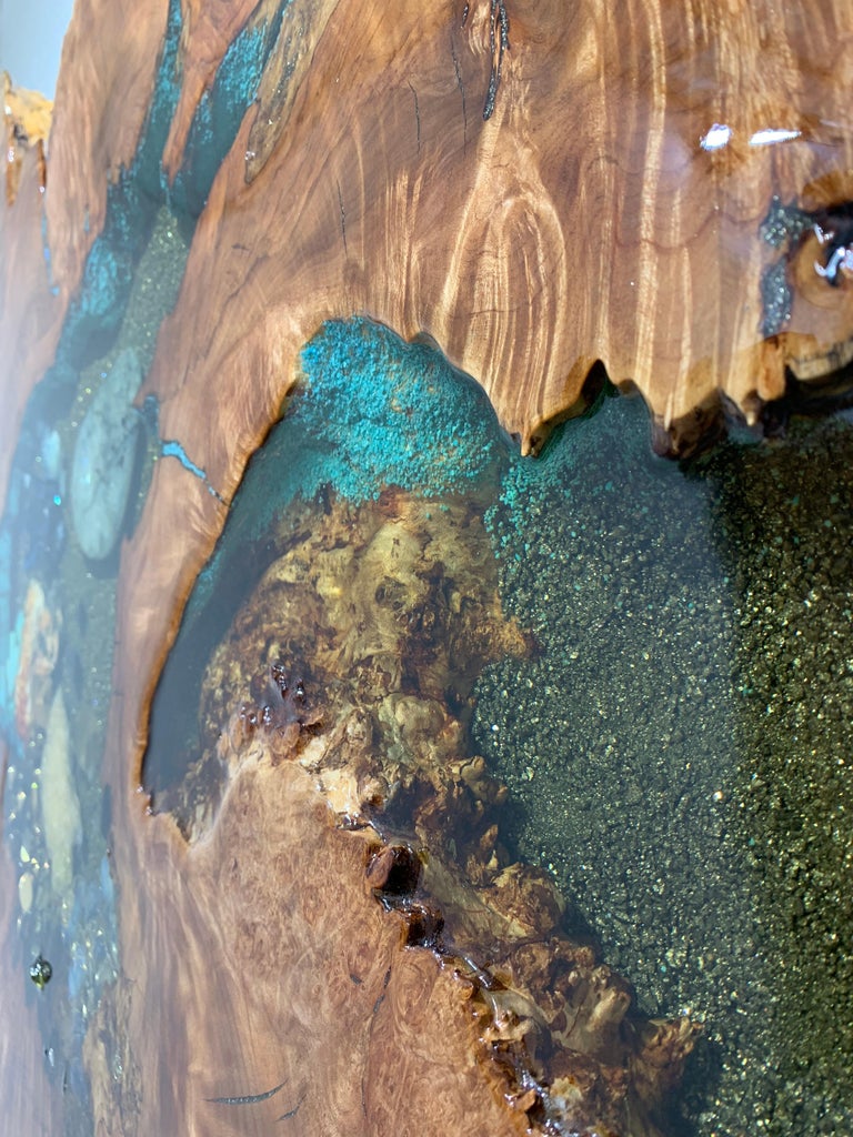 Sculpture in Wood with Crystal and Gemstone Inlay at 1stDibs | how to ...