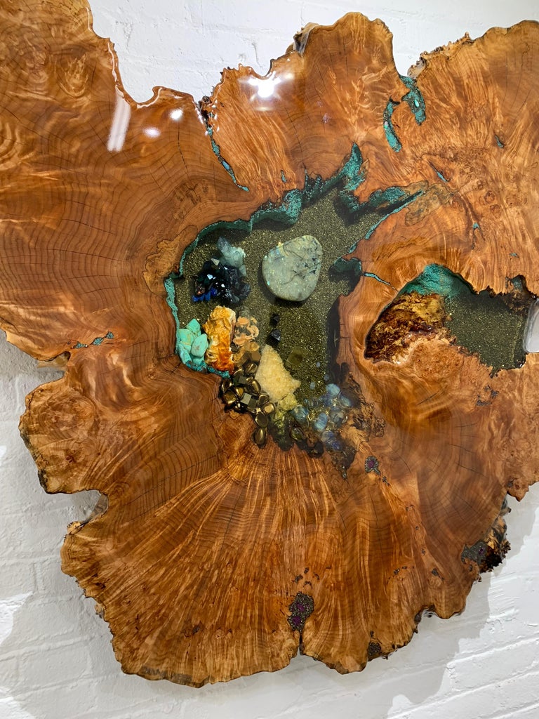 Sculpture in Wood with Crystal and Gemstone Inlay at 1stDibs | how to ...