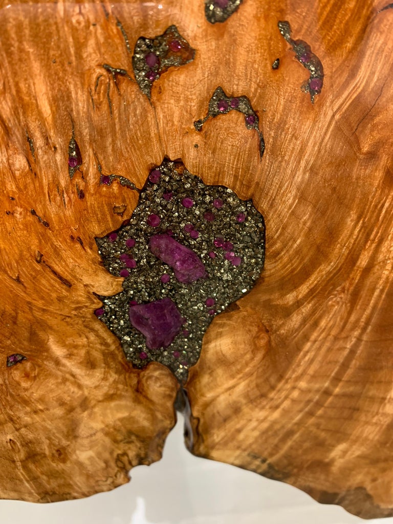 Sculpture in Wood with Crystal and Gemstone Inlay at 1stDibs | how to ...