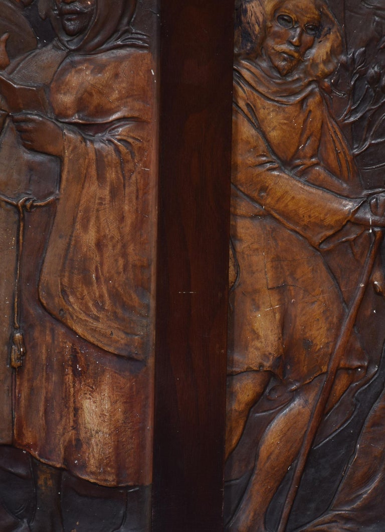 Large Walnut Framed Wall Plaque All the Worlds a Stage For Sale at 1stDibs