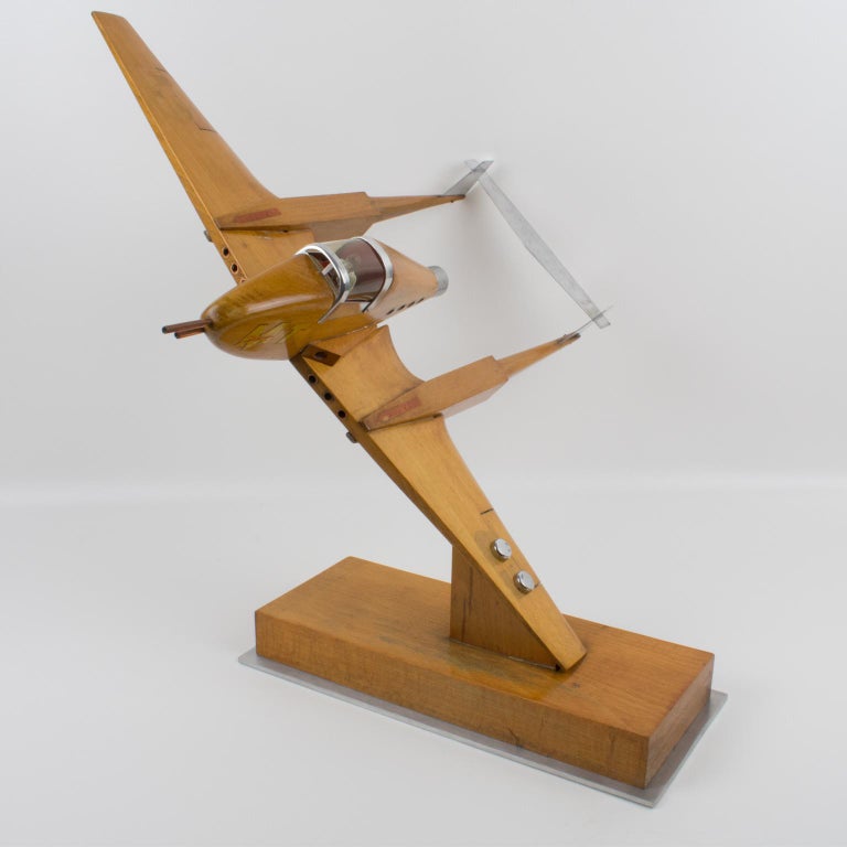 Large War Airplane Wood Model Aviation Collection at 1stDibs