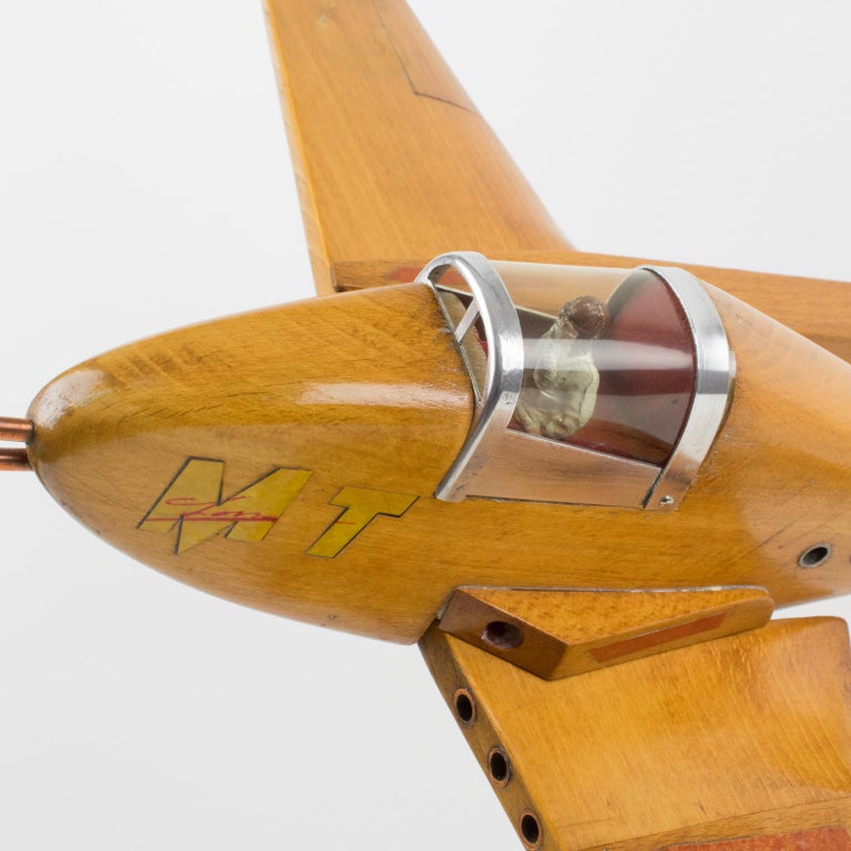 Large War Airplane Wood Model Aviation Collection at 1stDibs