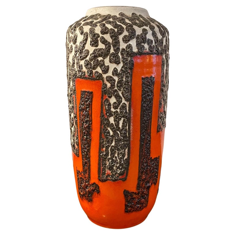 Große Westdeutsche Fat Lava-Kunstkeramik-Vase im Angebot bei 1stDibs
