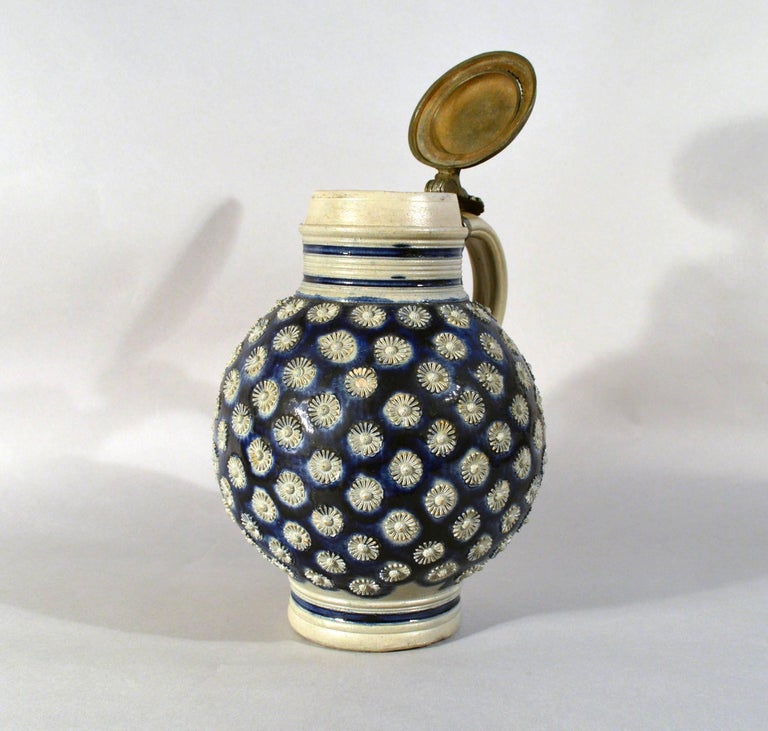 Large Westerwald Stoneware Jug with Original Pewter Cover at 1stDibs ...