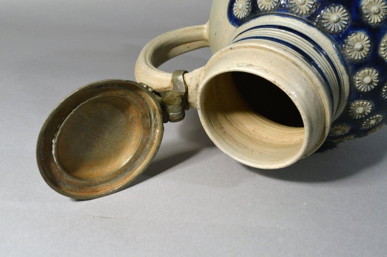 Large Westerwald Stoneware Jug with Original Pewter Cover at 1stDibs ...