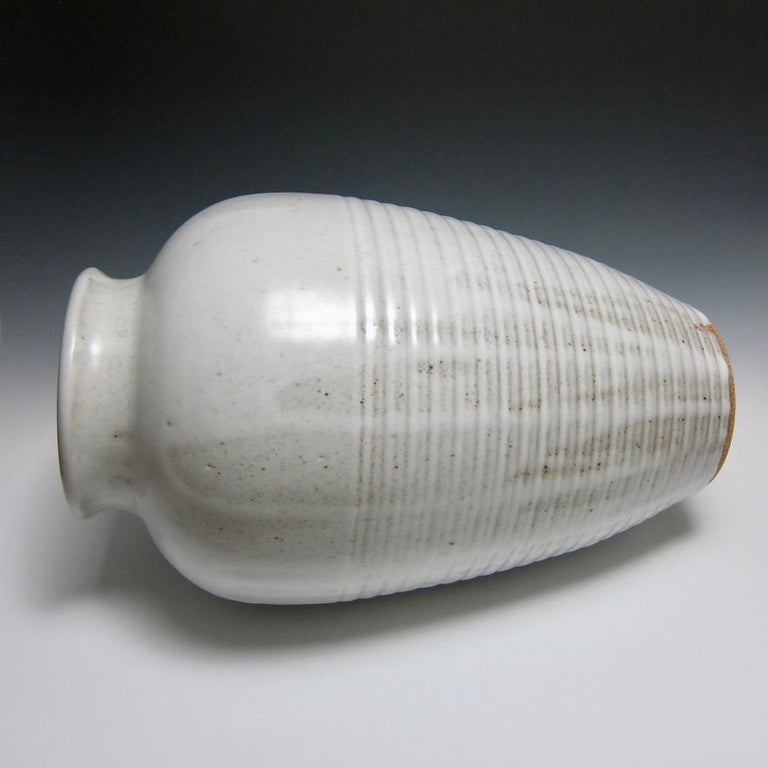 Large Wheel Thrown Textured Vase by Jason Fox For Sale at 1stDibs