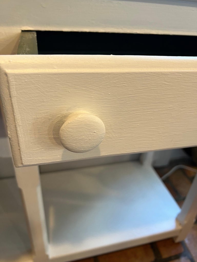 Large White Chalk Paint Hutch with Drawers For Sale at 1stDibs