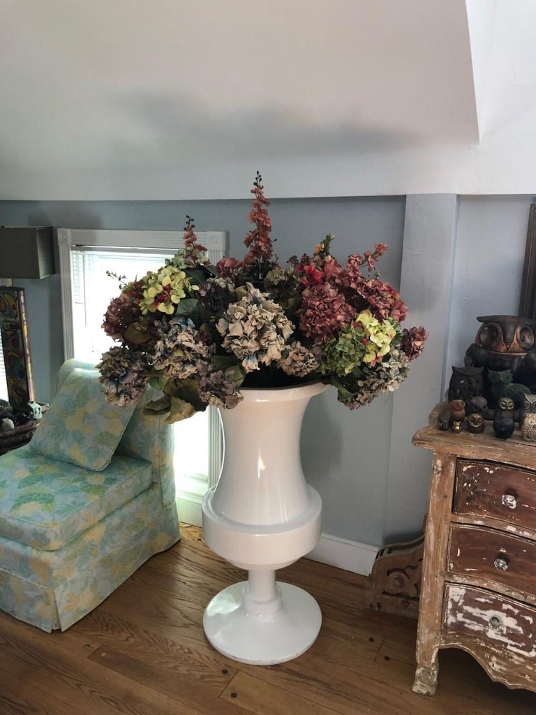 4 FT Tall White Garden Urn or Poolside Champagne Bucket at 1stDibs