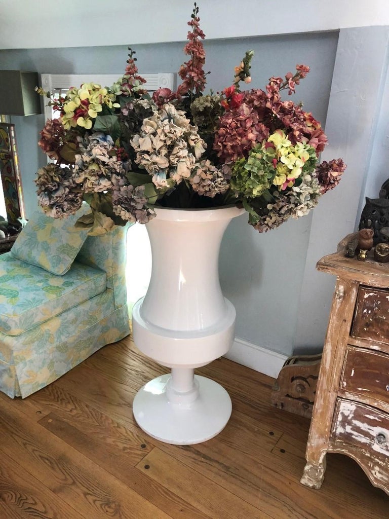 4 FT Tall White Garden Urn or Poolside Champagne Bucket at 1stDibs