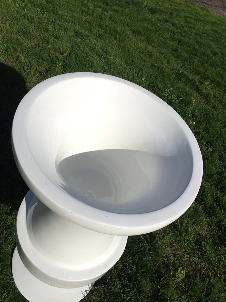 4 FT Tall White Garden Urn or Poolside Champagne Bucket at 1stDibs