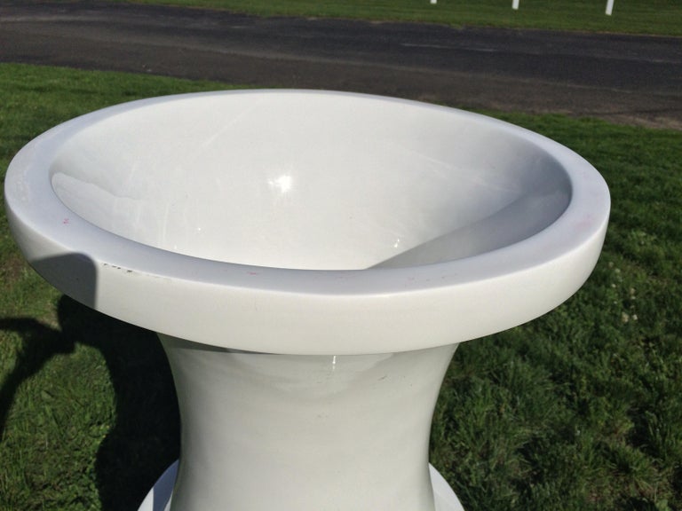 4 FT Tall White Garden Urn or Poolside Champagne Bucket at 1stDibs