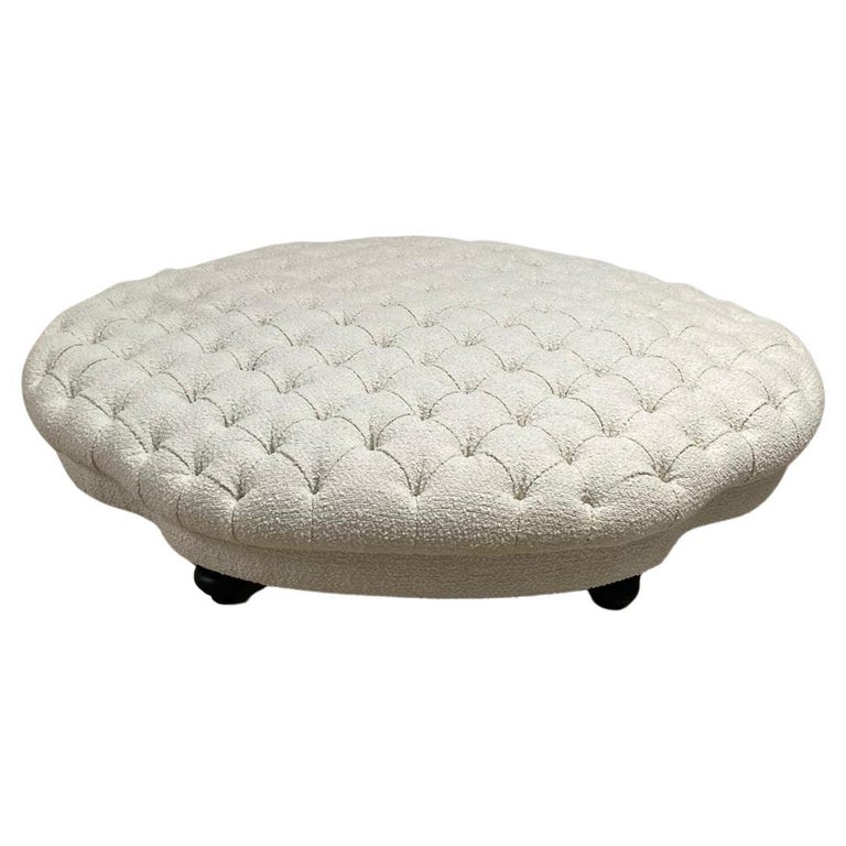 Large White Italian Ottoman For Sale at 1stDibs
