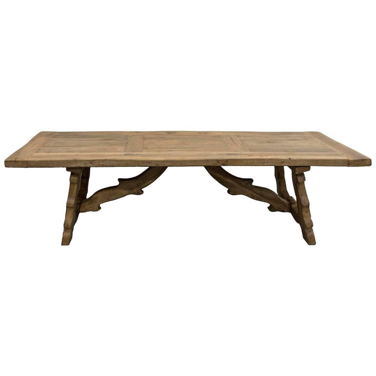 Large White Oak Dining Table at 1stDibs
