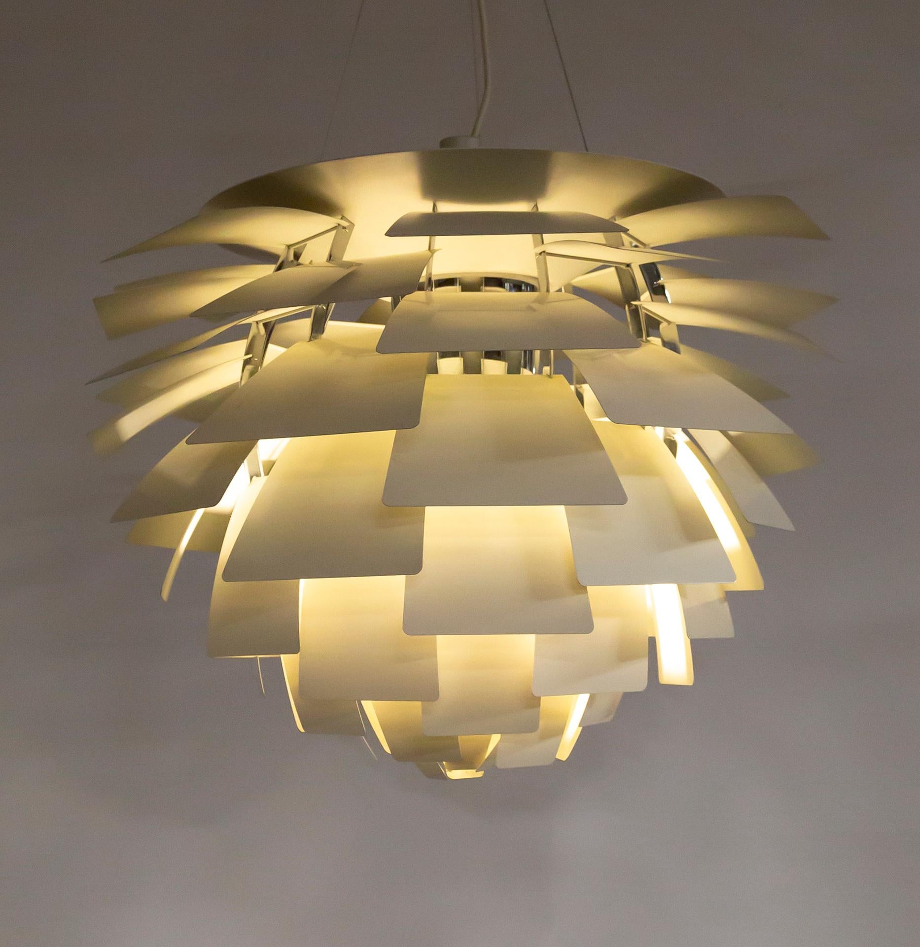 Large White PH Artichoke Pendant Light at 1stDibs