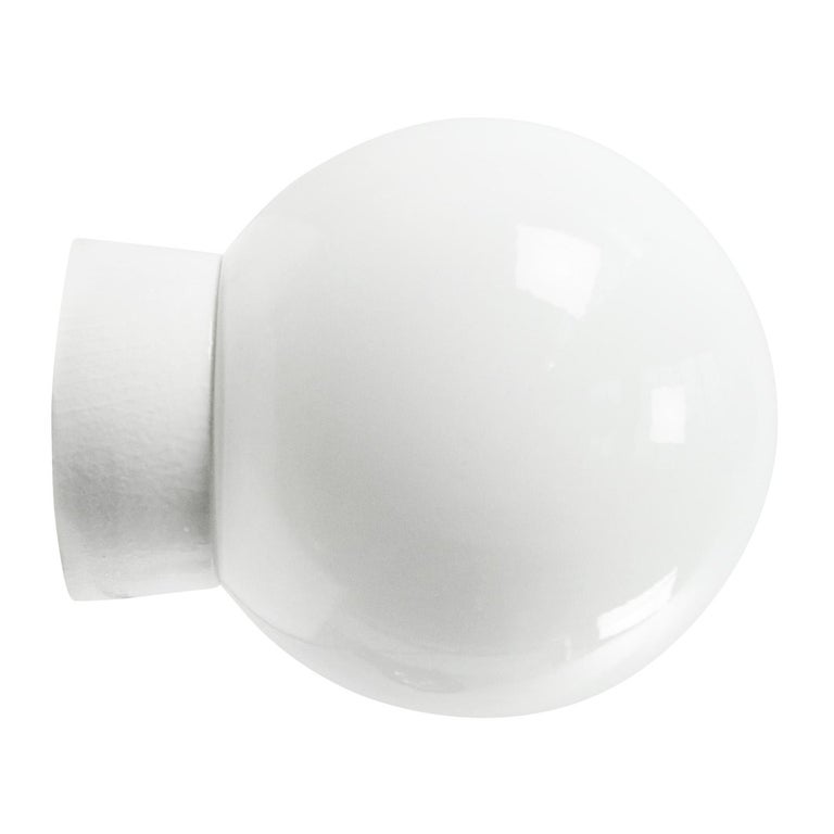 Large White Porcelain Vintage Opaline Glass Wall Ceiling Lamps Scones ...