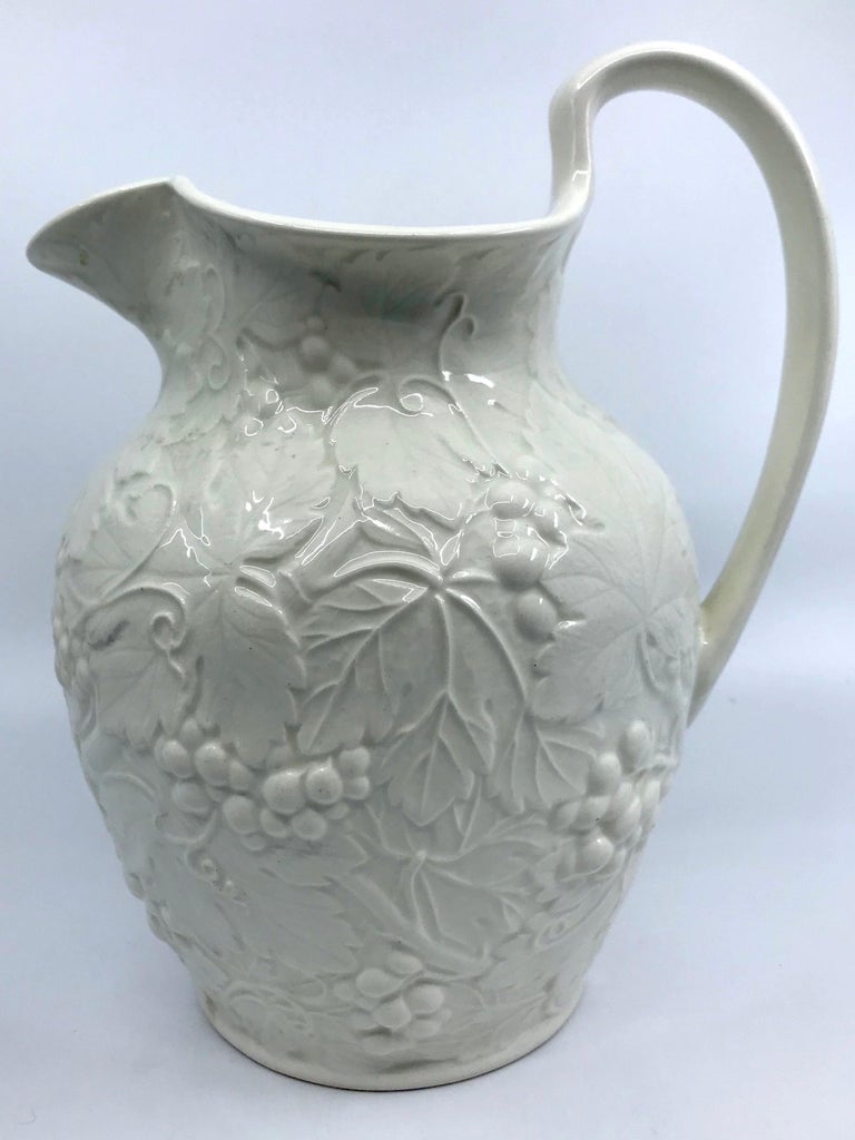 Large White Wedgwood Grape-Leaf Pitcher at 1stDibs