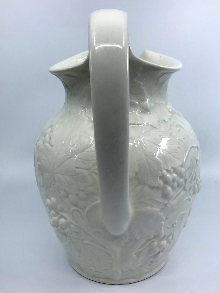 Large White Wedgwood Grape-Leaf Pitcher at 1stDibs