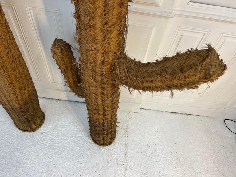 Large Wicker Cactus, 1970s Garden’s Decoration For Sale at 1stDibs