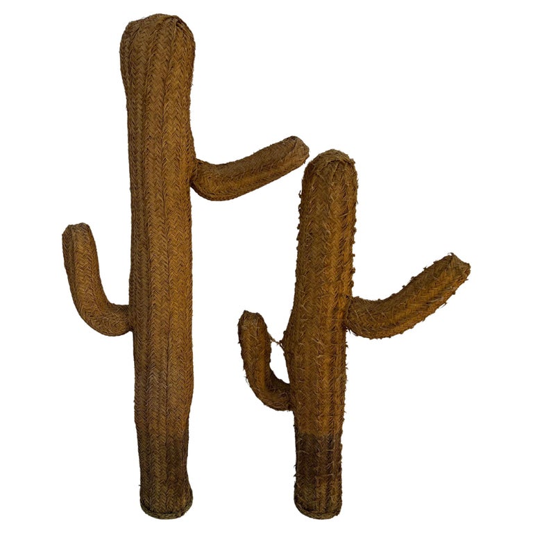 Large Wicker Cactus, 1970s Garden’s Decoration For Sale at 1stDibs