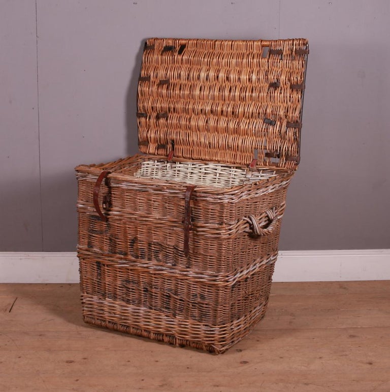 Large Wicker Log Basket at 1stDibs
