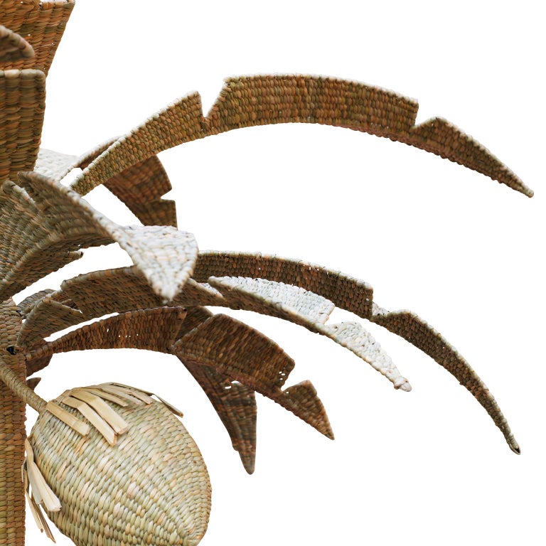 Large Wicker Palm Tree with Coconut at 1stDibs