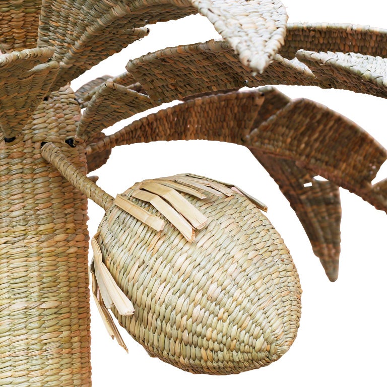 Large Wicker Palm Tree with Coconut at 1stDibs