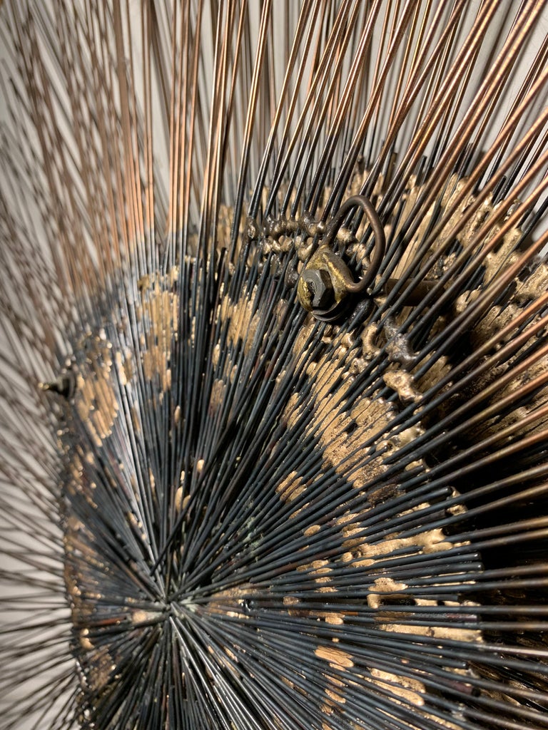 Large William and Bruce Friedle Sunburst Wall Sculpture For Sale at 1stDibs