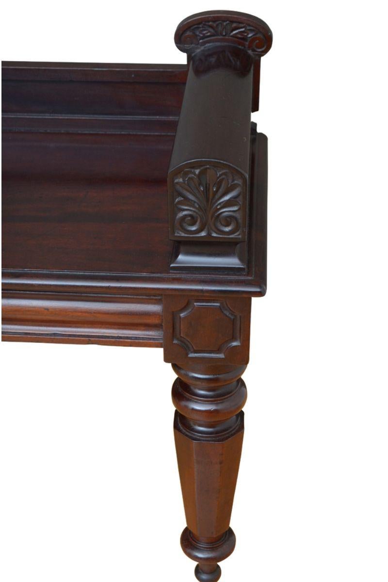English William IV Mahogany Hall Seat Hall Bench For Sale at 1stDibs