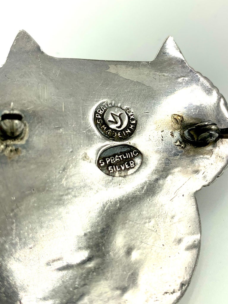 Large William Spratling Silver and Amethyst Owl Brooch, 1940-1944 at ...