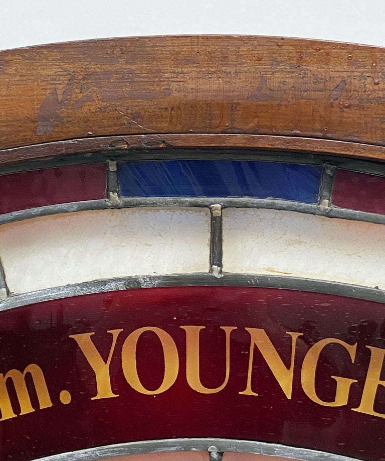Large Wm. Youngers Ales Stained Glass Pub Sign from Scotland For Sale ...