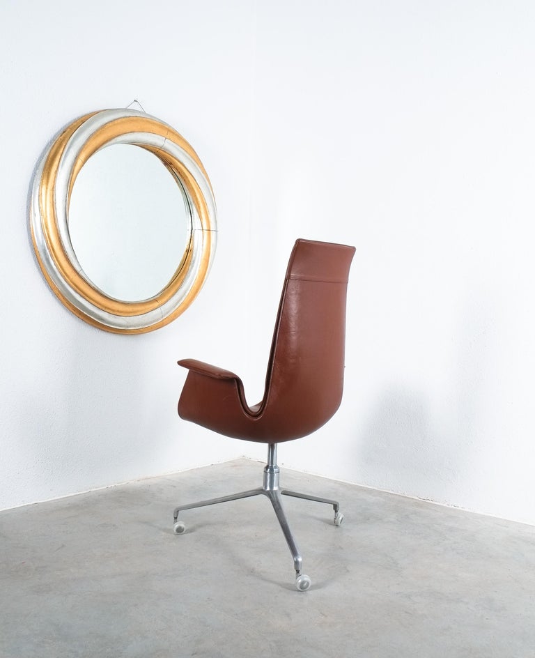 Large Wood Swirl Trompe l’oeil Wall Mirror, Italy at 1stDibs | swirl mirror