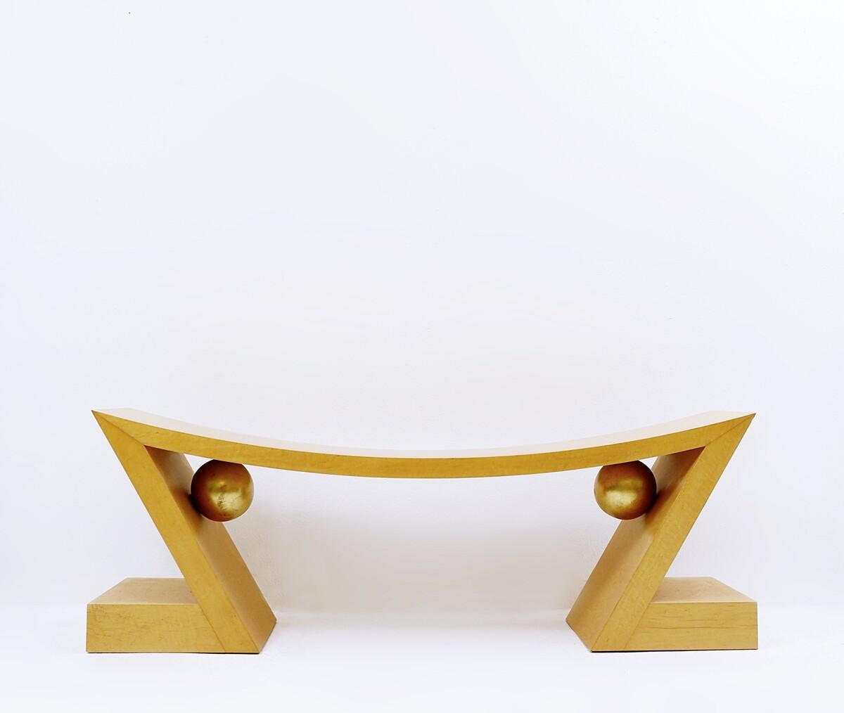 Large Wooden Bench, 1990s For Sale at 1stDibs