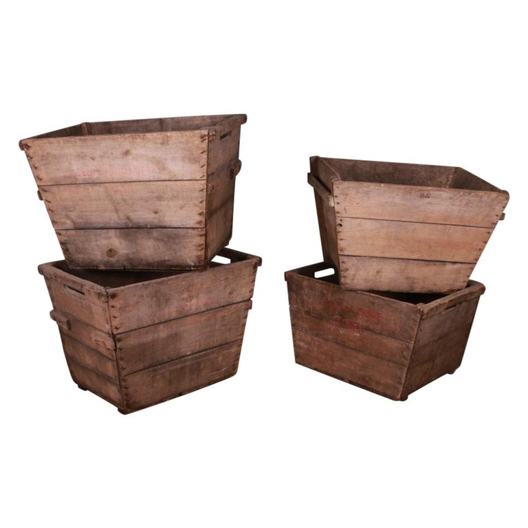 Large Wooden Grape Bins at 1stDibs